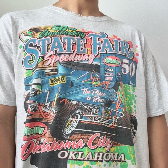 Shirts | Vintage 200s State Fair Speedway Racing Graphic Grey Tshirt ...